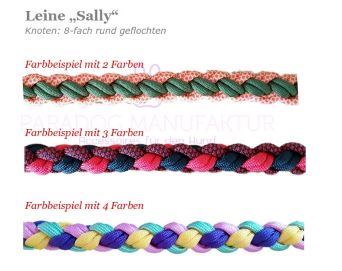 Paradog Manufaktur - Leine SALLY - 8-fach geflochten